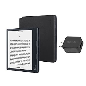 Kobo Sage eReader Bundle with Black PowerCover and AC Adapter | 8" HD Touchscreen | Waterproof | Bluetooth | WiFi | 32GB (Sage + PowerCover + AC)