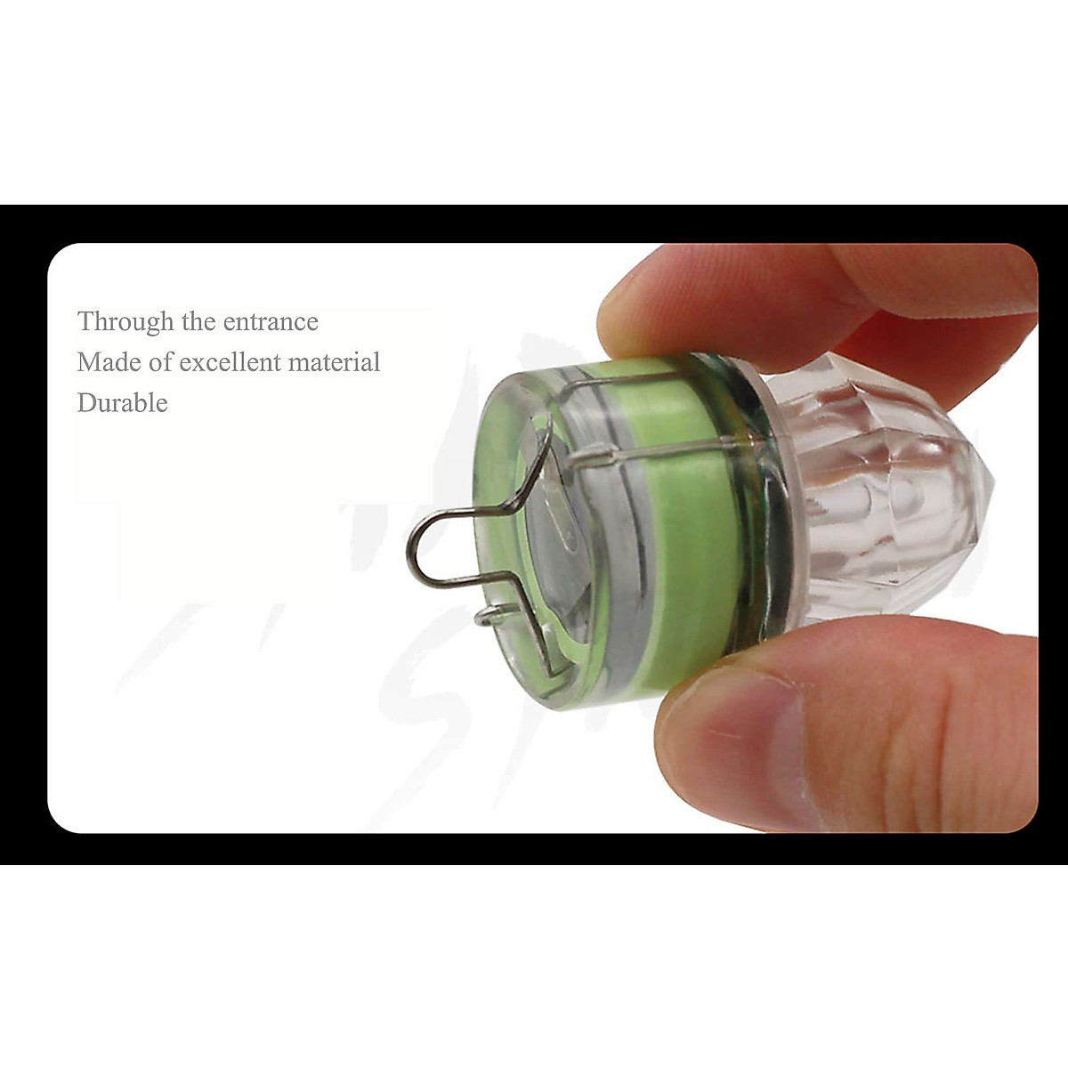 LED Fishing Light Underwater Deep Drop Lights Waterproof Diamond Tubular Underwater Fishing Lure Light Attractants for Tuna Swordfish, 10 Pack