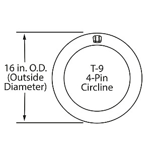 NYLL - 16 Inch/ 16" Plug & Play T9 Circline LED Lamp - Daylight (6000K) Circular Bulb Directly Relamp 40 Watt Fluorescent Bulb FC16T9/D, FCL40 (Without rewiring or Modification) - Ballast Required!