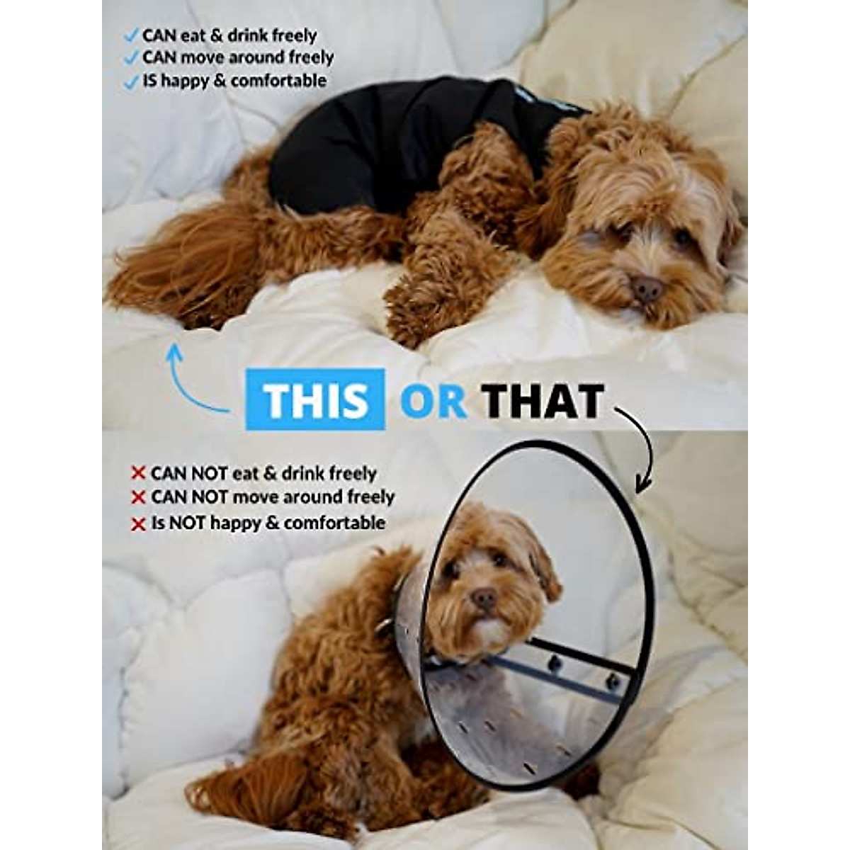 Shed Defender Recovery Suit for Dogs - Seen on Shark Tank, Post-Surgery Dog Onesie, Vet Approved, Anxiety Shirt, E-Collar Alternative, Calming Vest Jacket, Covers Hot Spots & Abdominal Wound, Bodysuit