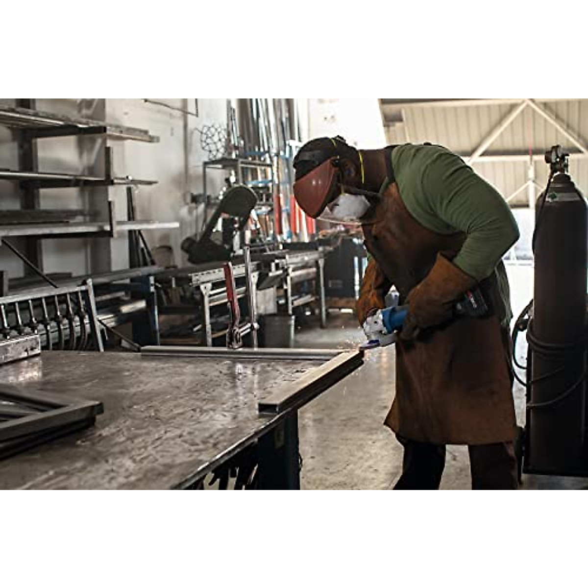 BOSCH GWX18V-50PCN 18V X-LOCK EC Brushless Connected-Ready 4-1/2 In. – 5 In. Angle Grinder with No Lock-On Paddle Switch (Bare Tool), Black,blue,grey