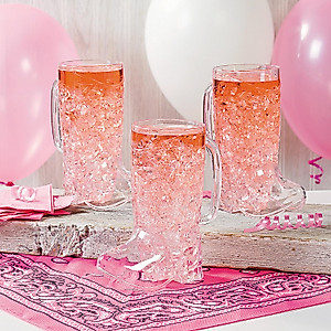 Fun Express Cowboy Boot Mugs - Bulk set of 12 Mugs, each holds 17 oz - Western Rodeo Party Supplies and Nashville Decorations