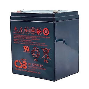 CSB HR1227W F2 12 Volt 27 Watt SLA Sealed Lead Acid Battery