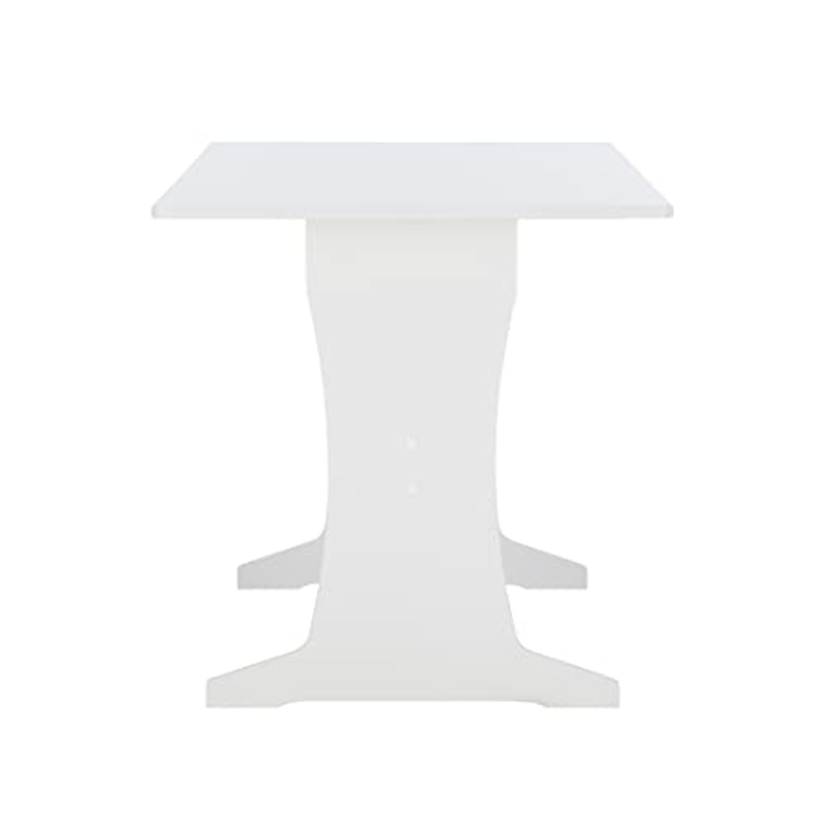 Linon Upholstered Seats and Hidden Storage Kiera Kitchen Corner Dining Nook, White and Blue Stripe