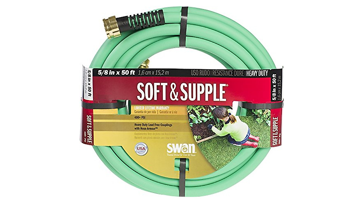 Swan 50ft Soft & Supple Water Hose with Crush-Proof Couplings