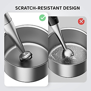 Immersion Blender Handheld 1100W Corded 5 in 1 Hand Blender Trigger Control Speed Stick Blender with Whisk, Milk Frother Attachments Emulsion Blender Handheld Emulsifier for Soup, Smoothie, Puree