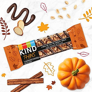 KIND THINS Chocolate Pumpkin Spice with Almonds & Peanuts, Gluten Free, 100 Calorie, Healthy Snacks (Pack of 1, 10 Count Total)