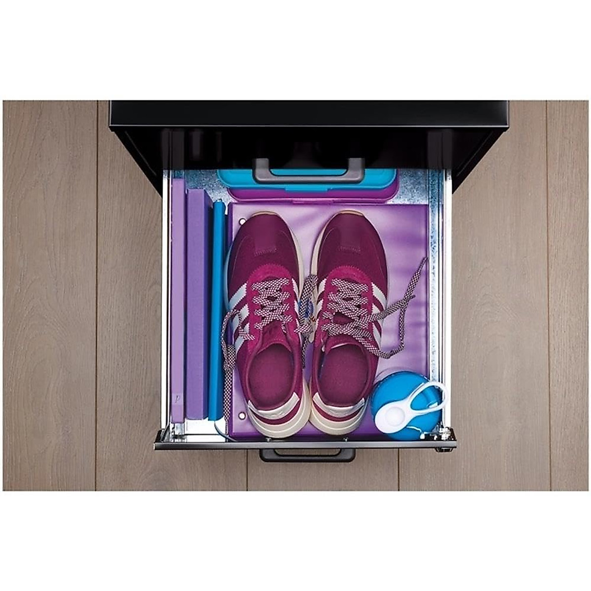 Scranton & Co Metal 2 Drawer Letter File Cabinet in Black