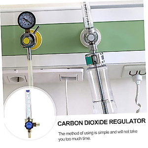 VILLCASE 4pcs Flowmeter Regulator Argon Regulator for Welding Argon Gas Flow Meter Welding Flow Meter CO2 Regulator Carbon Dioxide Regulator nitrogen tire inflator Welder Indicator PPE