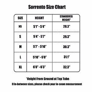 Tommaso Sorrento Shimano Tourney Hybrid Fitness Bike, Matte Black/Grey - Large