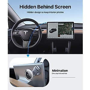 andobil Tesla Phone Mount for Model 3 Model Y [Powerful Magnet, No Residue Adhesive] Stable Tesla Magsafe Phone Holder, Tesla Model 3 Accessories, Tesla Model Y Accessories 2024, Fits for iPhone & All