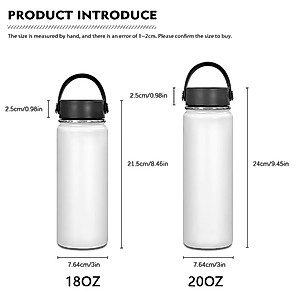 ZOUTAIRONG Galaxy Wolf Sports Water Bottle 20 oz Insulated Water Bottle Leak Proof Stainless Steel Gym Bottle Sports Water Cup for Women Thermal Water Bottles for Men