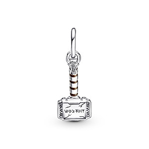 PANDORA 790483C01 Marvel The Avengers Thor's Hammer Dangle Charm