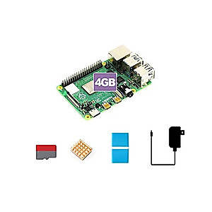 waveshare Starter Kit includes Compatible with PI4B-4GB Micro card Heat Sink Power Supply