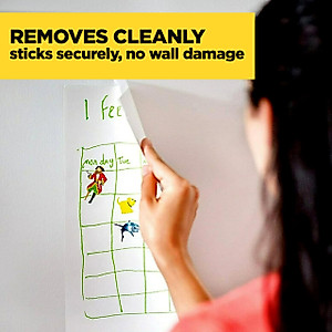 Scotch Wall-Safe Tape, 2 Dispensered Rolls, Sticks Securely, Removes Cleanly, Invisible, Designed for Displaying, Photo Safe, 3/4 in x 600 in (183-DM2)