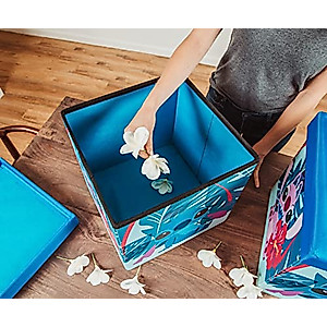 Disney Lilo & Stitch Characters Stitch and Angel 15-Inch Storage Bin Cube Organizers with Lids, Set of 2 | Fabric Basket Container, Cubby Cube Closet Organizer | Toys, Gifts And Collectibles