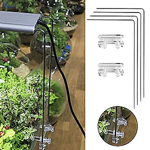 DENPETEC Lighting Holder for Fish Tank Aquarium Light Stand Kit Aquarium Stand for Aquatic High LED Light Lamp Aquarium Light Holder Bracket Support Aquarium Lighting Holder