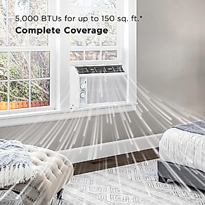 TCL H5W23M 5,000 BTU Window Air Conditioner and Fan-Cool up to 150 Sq. Ft. with Easy to Use Mechanical Control and Reusable Filter, White