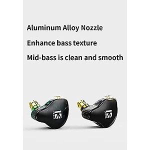 Kinboofi KBEAR KS2 in Ear Earphone, 1BA 1DD Stereo IEM, HiFi Noise Cancelling Sport Hybrid Headphones with PCB Frequency Board, 2 PIN Detachable Cable, for Audiophile (with Mic, Black)