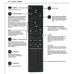 Universal Remote Control for Samsung Smart TV(LCD LED UHD QHD QLED TVS), with Netflix, Prime Video, ZEE5, WWW, Samsung TV Plus, Rakuten TV Buttons