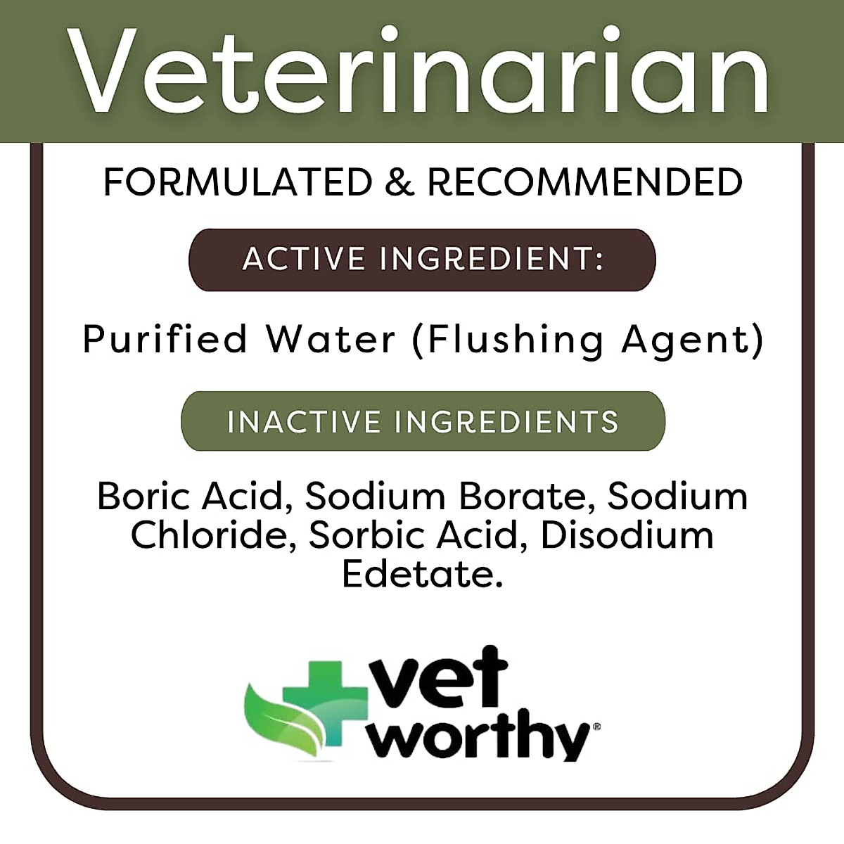 Vet Worthy Eye Wash for Dogs - Gentle Eye Cleansing Solution for Dogs to Prevent Tear Stain and Eye Irritation - Dog Eye Cleaner for Tear Stain, Dirt, and Eye Discharge - 4oz