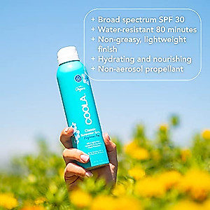 COOLA Organic Sunscreen SPF 50 Sunblock Spray, Dermatologist Tested Skin Care For Daily Protection, Vegan and Gluten Free, Fragrance Free, 6 Fl Oz