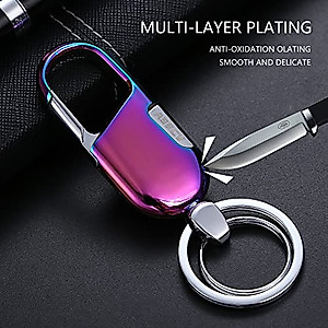ASSCV Car Keys Keychain, Heavy Duty Keychains,Car Key Fob Accessory For Men and Women,With Elegant Metal Box (Rainbow colored)