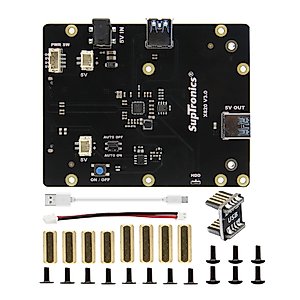 Geekworm X820 V3.0 2.5“ SATA HDD/SSD Storage Expansion Board, USB 3.0 Mobile Hard Disk Module for Raspberry Pi 3 B+/3B&2.5 Inch SATA HDD/SSD