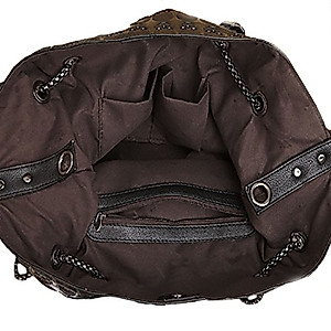 Womens Skull Print PU Leather Hobo Tote Shoulder Bag Package Handbag with Gift