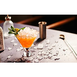 Stemless Martini Glasses Set of 4 (7.5 oz) – Cocktail Glasses for Any Drink – Luxury Party Hosting Margarita Glasses – Hand-Blown Crystal Martini Glasses – Elegant Home Glassware