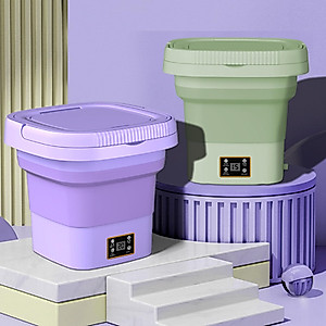 iFCOW Mini Washer Machine, 9L Large Capacity Portable Washing Machine Mini Washer and Dryer Combo for Underwear Socks Baby Clothes Towels