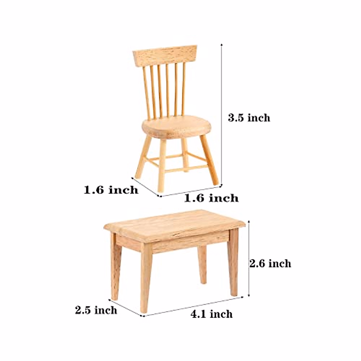 28Pcs Dollhouse Furniture Set, 1/12 Dollhouse Decoration 1Pc Wooden Dining Table and 4Pcs Chair, 1Pc Mini Carpet Turkey Rugs, 4 Sets Dinner Plate for Kids Gift