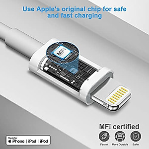 iPhone Charger【Apple MFi Certified 】[2-Pack] USB Wall Charger Block and 6FT USB Fast Charging Cable Compatible with iPhone 14/14 Pro/14 Pro Max/14 Plus/13/12/11/Mini/XS/Max/XR/X/8/7/SE