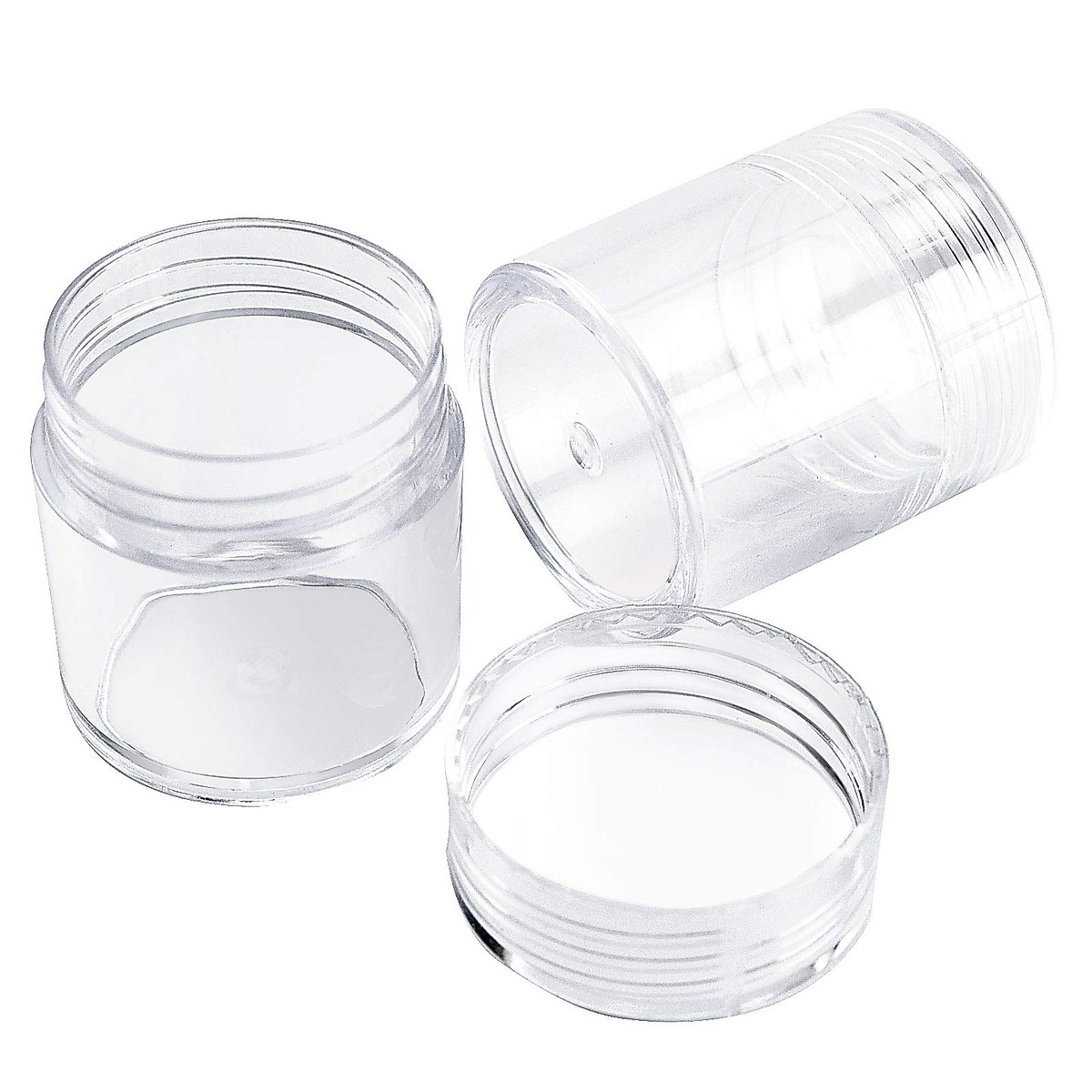 ZOENHOU 3 Pack 30 Grids Diamond Painting Storage Containers, Embroidery Diamond Storage Box Beads Organizer Case with Lid Clear Nail Art Accessories with 2 PCS Label Stickers for Jewelry DIY