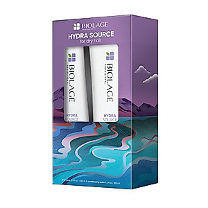 Biolage Hydra Source Shampoo & Conditioner Set | Hydrates & Moisturizes Hair | For Dry Hair | Paraben & Silicone-Free | Vegan | Natural Shampoo