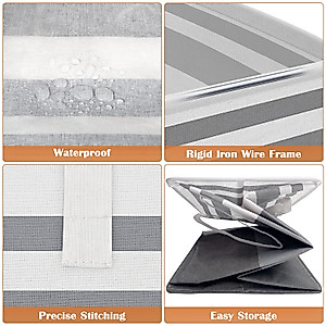 ToteTastic 3-Pack Laundry Basket, Freestanding＆Waterproof Laundry Hamper, Collapsible Tall Clothes Hamper with Easy Carry Handles for Clothes, Towels＆Toys in the Family and Dorm,Gradient Grey,75L