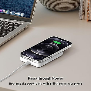 Belkin Wireless Power Bank w/MagSafe Compatible 7.5W Wireless Charging - Portable Magnetic Charging Bank - Compatible w/iPhone 15, 15 Plus, 15 Pro, 15 Pro Max, iPhone 14, AirPods, & More - White