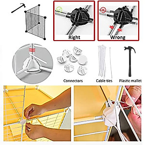 Cat Cage, Cat Crates for Indoor Cats Cat Playpen , Cat Outdoor Enclosure Diy Cat Playpen Metal Kennel with Platform Mat for 1-2 Cats, Ferret, Chinchilla, Rabbit, Small Animals ( Size : 75*39*73cm )