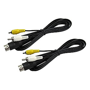2 Pack 6FT RCA TV AV Audio Video Cord Cable for Console, Games & Accessories