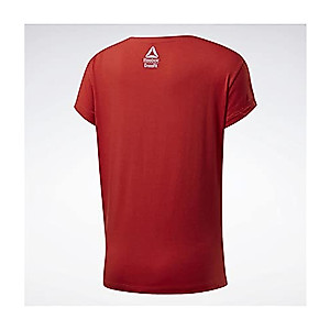 Reebok Womens Forging Elite Fitness Graphic T-Shirt, Red, X-Small