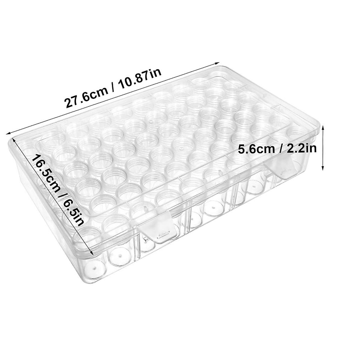 mpowtech 60 Grids Bead Organizer and Storage Diamond Painting Containers Portable Plastic Case Box Arts Crafts Storage for Seeds Beads Sewing Cosmetic Nail Glitter Powder Small Parts Rhinestones