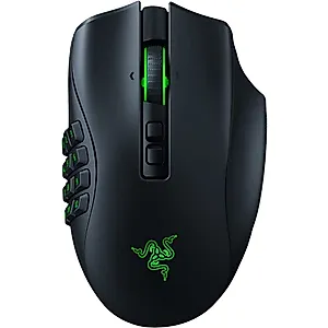 Razer Naga Pro Wireless Gaming Mouse: Interchangeable Side Plate w/ 2, 6, 12 Button Configurations - Focus+ 20K DPI Optical Sensor - Fastest Gaming Mouse Switch - Chroma RGB Lighting