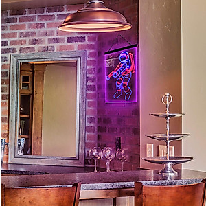 ADVPRO Astronaut Space Rocket Shuttle Kid Room Dual Color LED Neon Sign Red & Blue 12" x 16" st6s34-i3136-rb