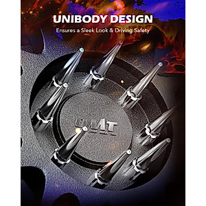 Orion Motor Tech 14mmx1.5 Lug Nuts Chrome 32 Piece, M14x1.5 Spike Lug Nuts Wheel Accessories Compatible with Chevy Ram Ford GMC