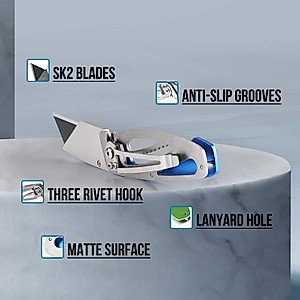 Lichamp 6-Pack Folding Utility Knife Box Cutter with SK2 Blades, Quick Change Razor Knife Utility Pocket Construction Blade Knife, (Blue+Green+Camouflage, D6M2)