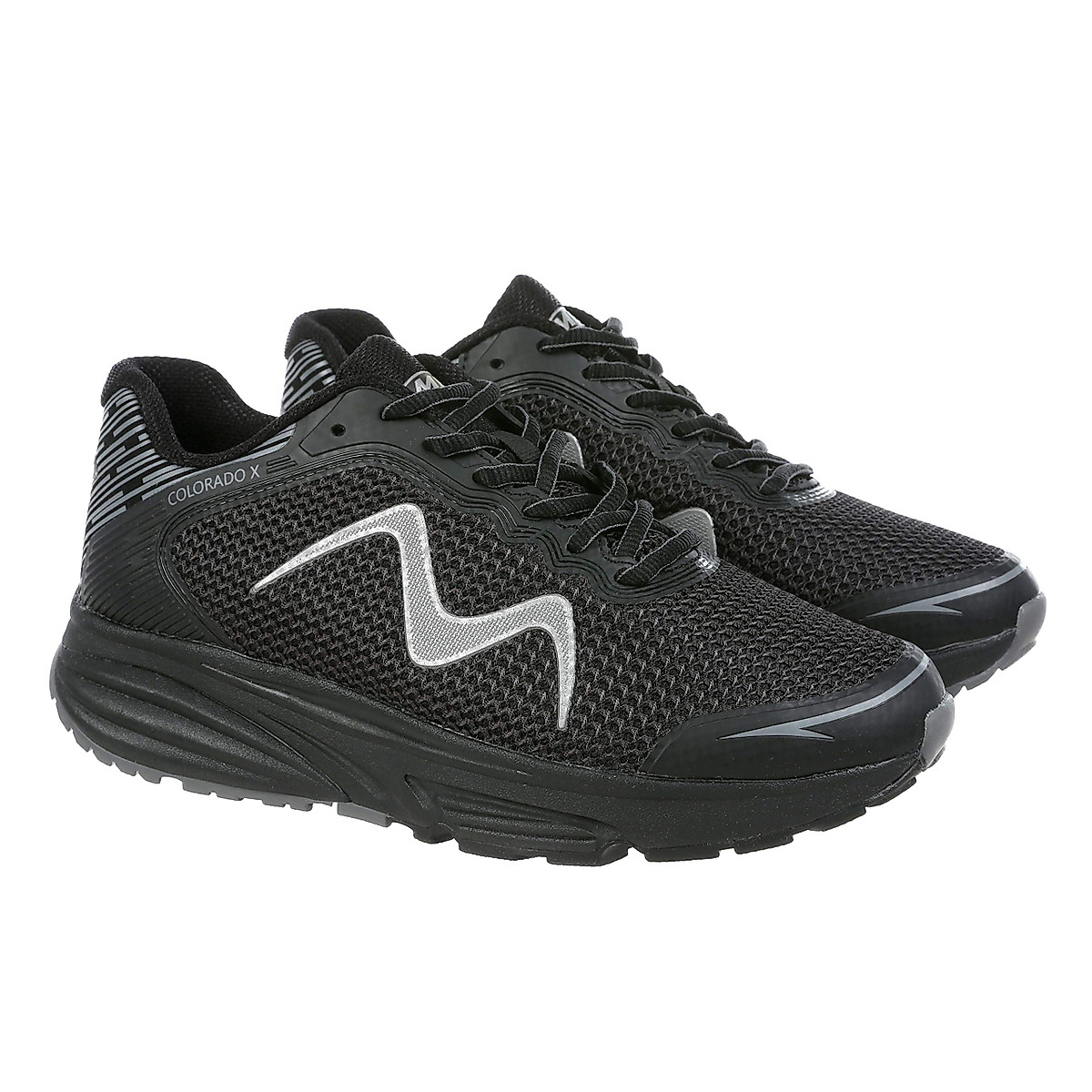 MBT Women's Colorado X Rocker Bottom Walking Shoe, Black - 8.5 M US