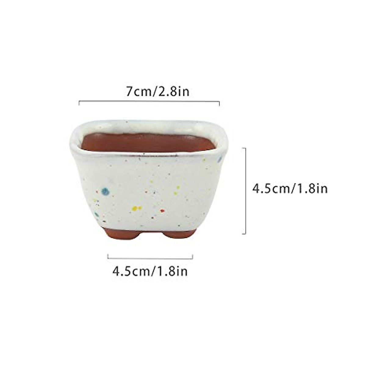 Happy Bonsai 4 pc Mini Glazed Pots Value Set