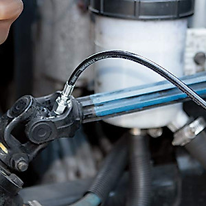 Performance Tool W54211 18-Inch Flex Grease Gun Hose Extension With Coupler, 4,500 Working PSI (1/8 NPT)