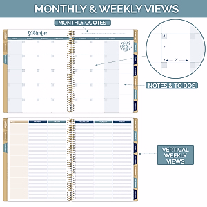 bloom daily planners Undated Academic Year Teacher Planner & Calendar - 7 Period Lesson Plan Organizer Book with Frosted Cover (9" x 11") (Interchangeable Cover)