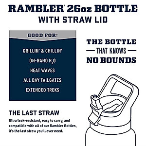 YETI Rambler 26 oz Bottle, Vacuum Insulated, Stainless Steel with Straw Cap, Canopy Green